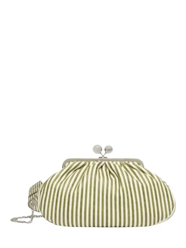 Max Mara Striped Clasp Handbag - Green