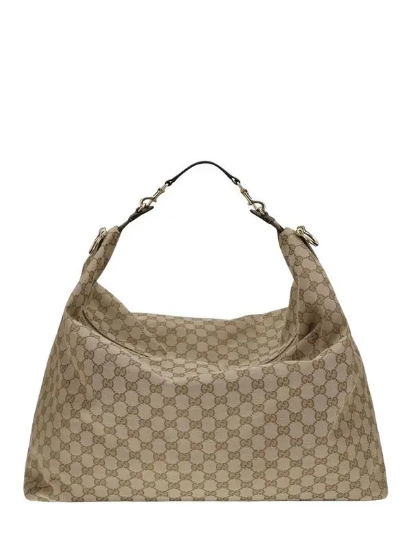 Gucci Large Brera Gg Monogram Jacquard Shoulder Bag - Cream