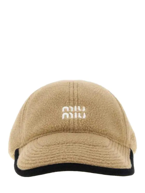 Miu Miu Fleece Baseball Cap - Brown