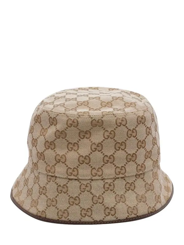Gucci Gg Monogram Jacquard Bucket Hat - Brown