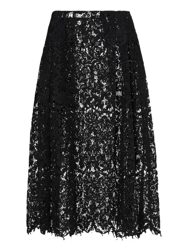 Fendi Macrame Lace Skirt - Black