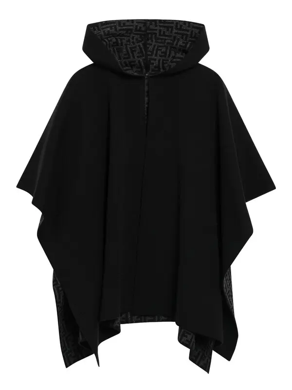 Fendi Cashemere Blend Cape - Black
