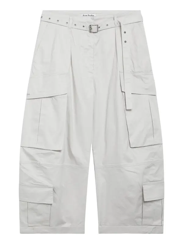 Acne Studios Belted Cargo Trousers - Gray