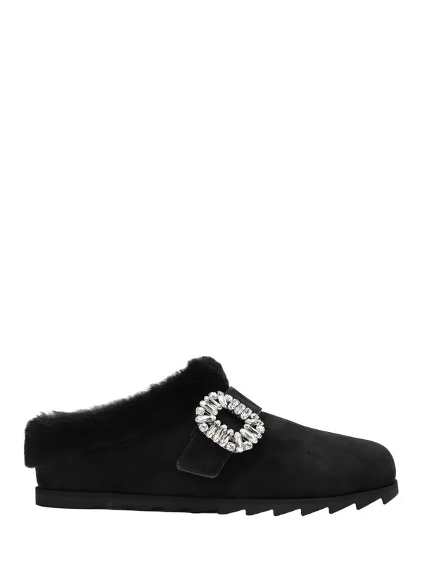 ROGER VIVIER Belle Vivier Mules - Black