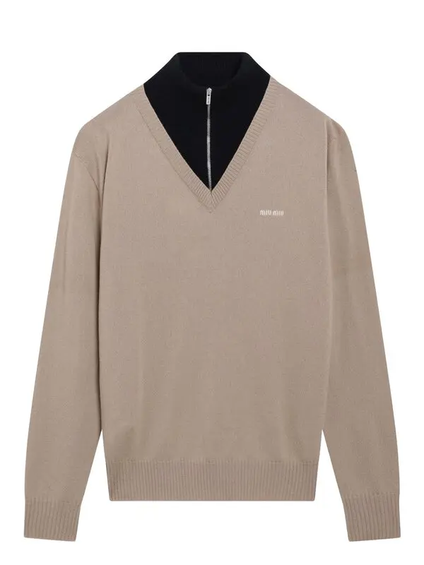 Miu Miu Cashmere Turtleneck Sweater - Cream