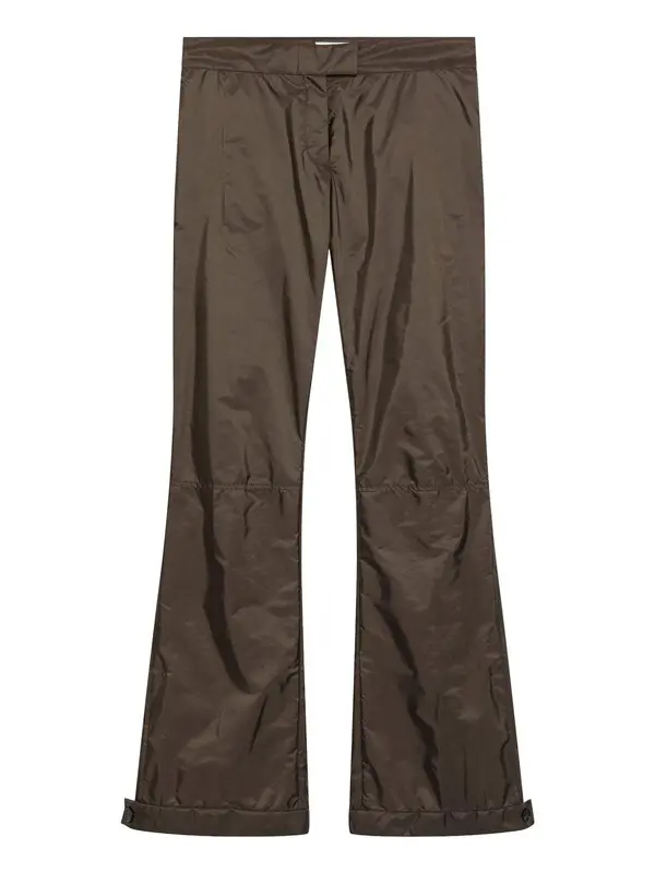 Miu Miu Technical Fabric Flared Trousers - Brown
