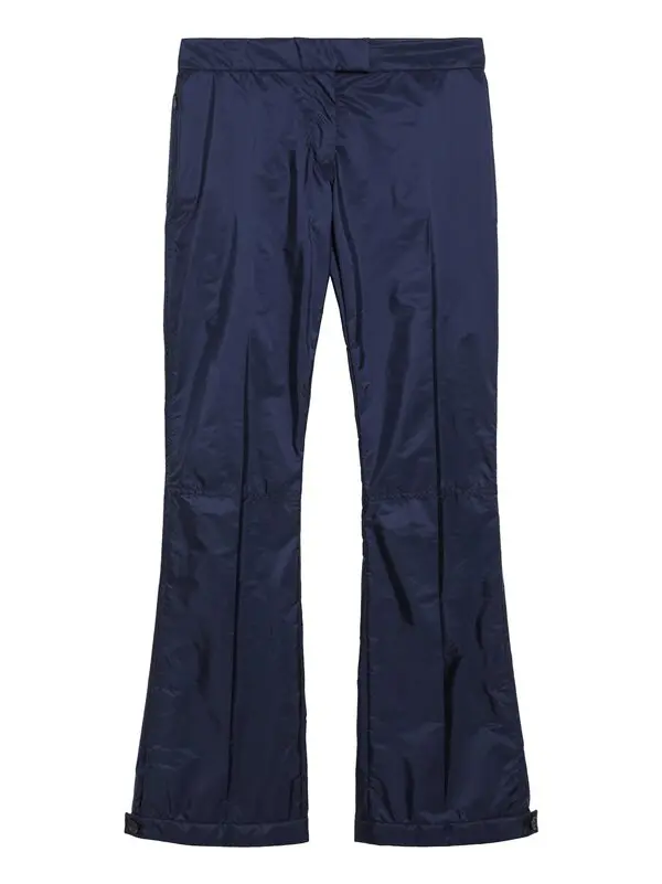 Miu Miu Flared Technical Fabric Trousers - Blue