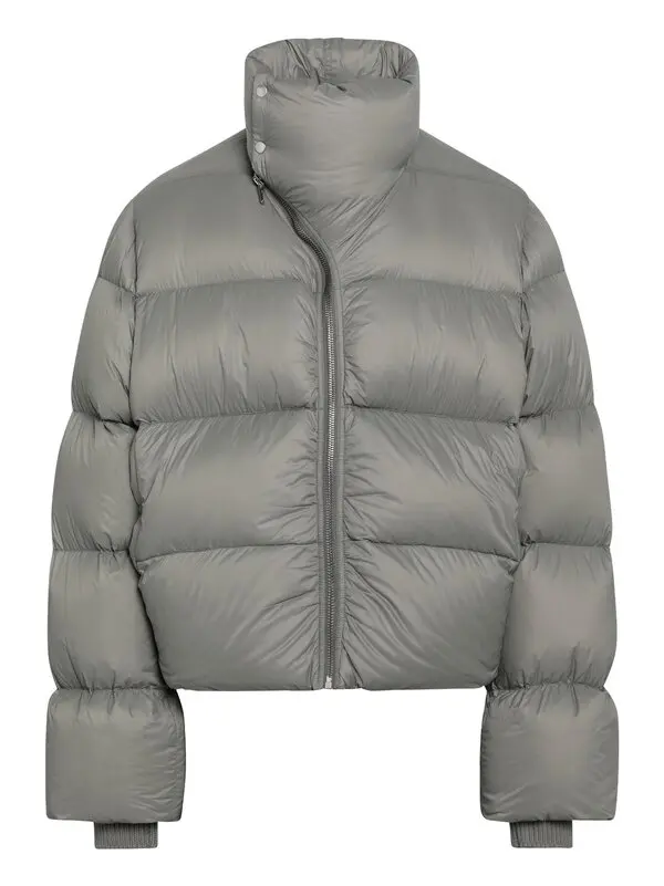 Rick Owens Turtle Jacket In Dark Pearl Nylon - Cream