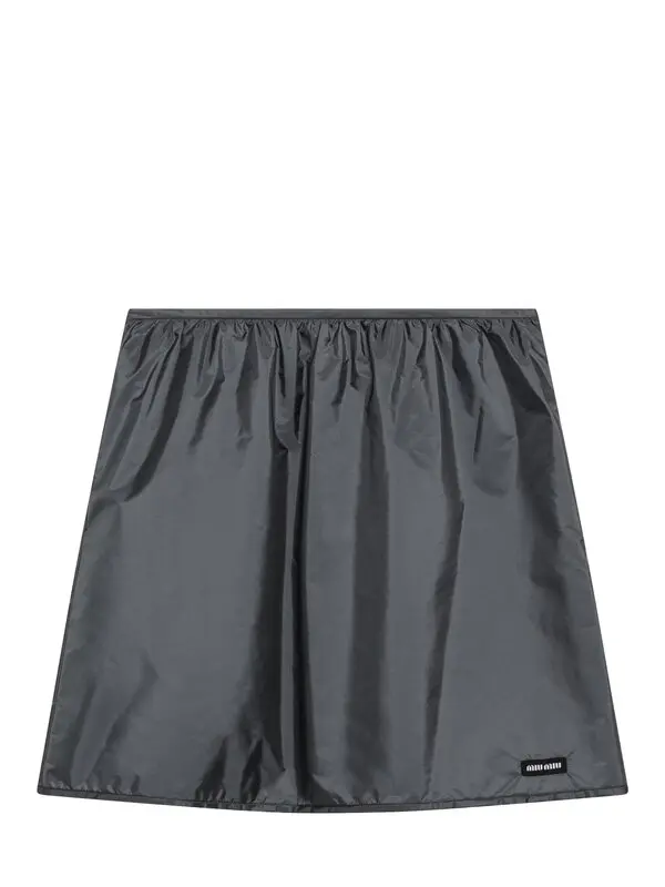 Miu Miu Technical Fabric Skirt - Gray