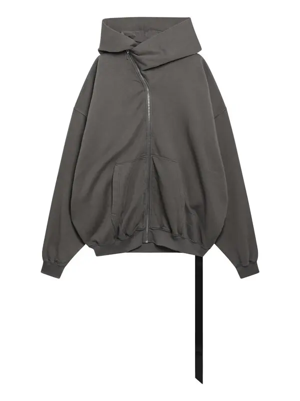 Rick Owens Mountain Hunter Gravel Cotton Hoodie - Brown