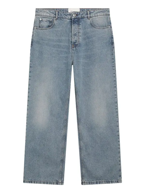 AMI Paris Wide-leg Denim Jeans - Blue