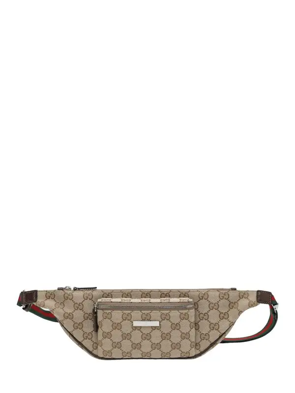 Gucci Flatpack Small Gg Fabric Belt Bag - Cream