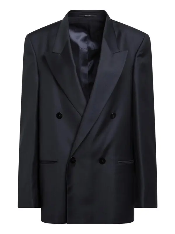 Gucci Double-breasted Japan Wool Jacket - Blue