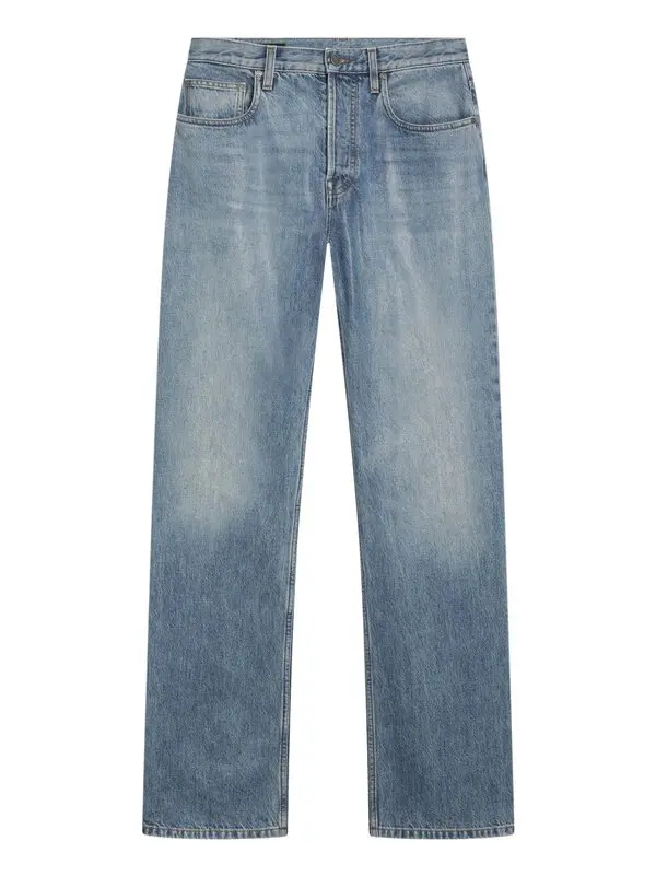 Gucci Cotton Denim Trousers With Soft Coating - Blue