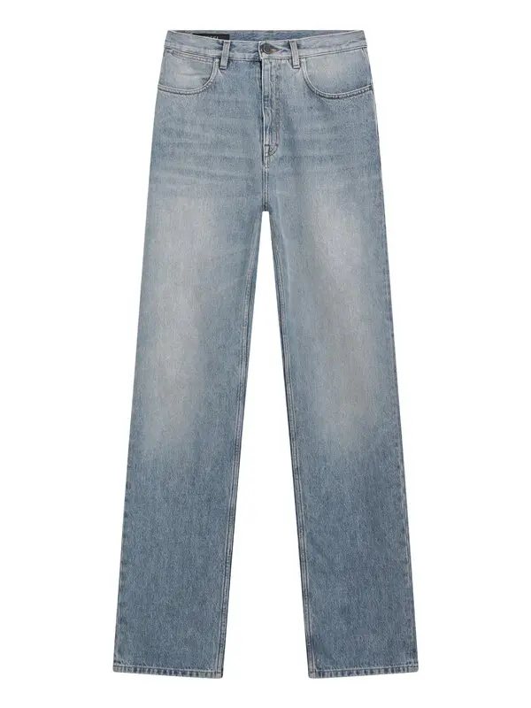 Gucci Bleached Stone-washed Denim Trousers - Blue
