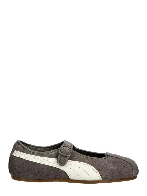 PUMA Mary Jane Ballet Sneakers With Buckle Fastening - Grey