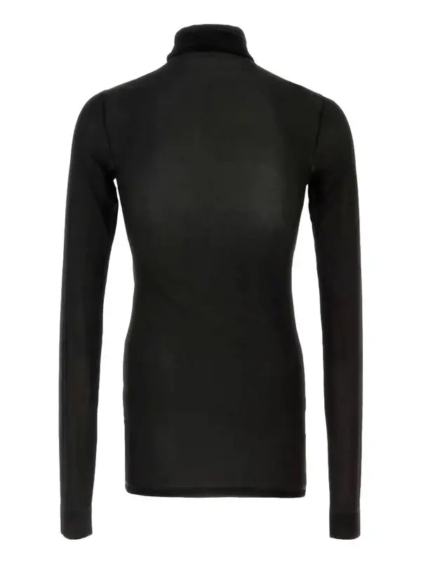 Saint Laurent Roll-neck Long-sleeve T-shirt - Black