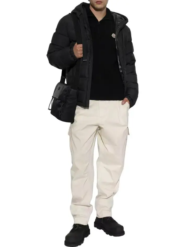 Moncler Ribbed-knit Logo-patch Sweater - Black