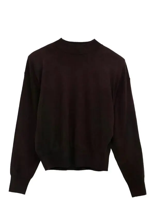 THE FRANKIE SHOP Mock Neck Sweater - Brown
