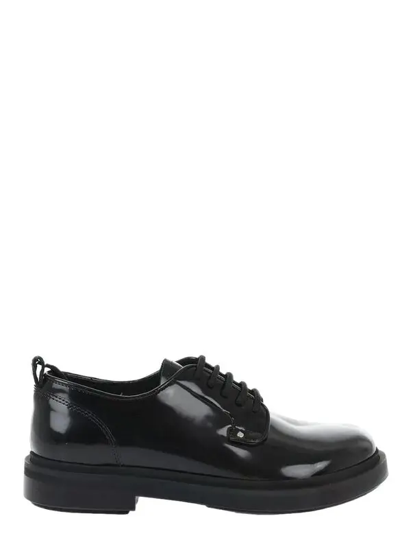 AMI Paris Patent Leather Round Toe Derby Shoes - Black
