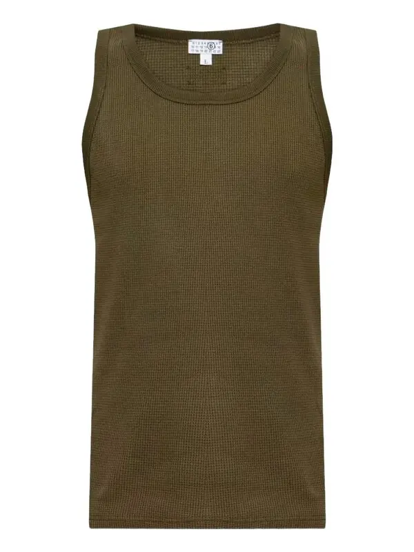 MAISON MARGIELA Waffle-knit Tank Top - Green