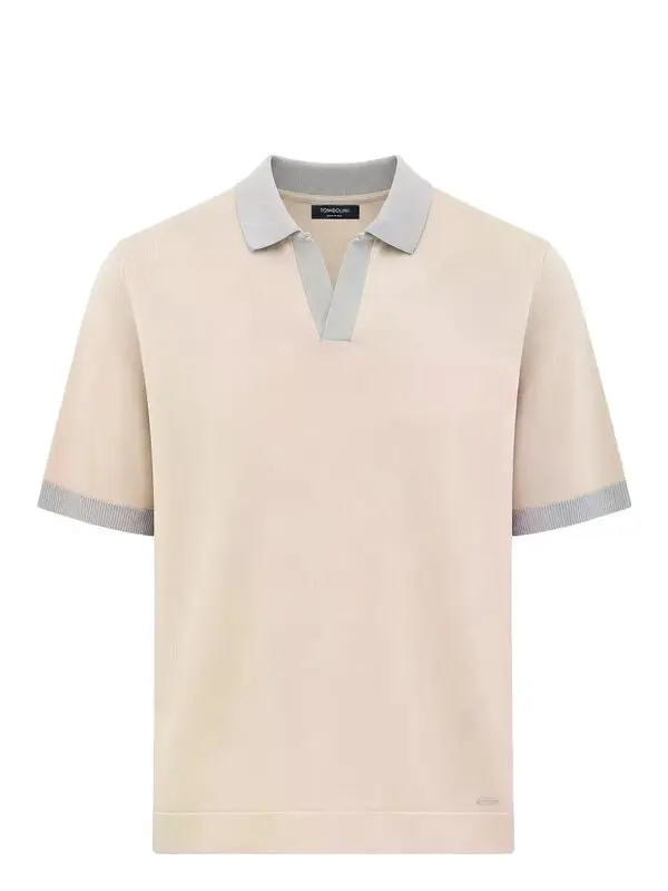 TOMBOLINI Two-tone Knitted T-shirt - Neutrals