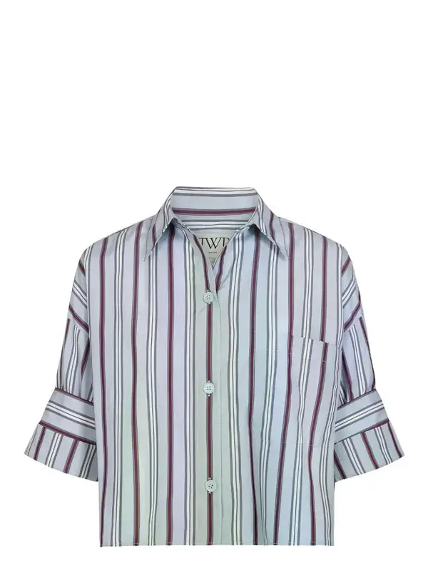 TWP Striped Cotton Shirt - Blue