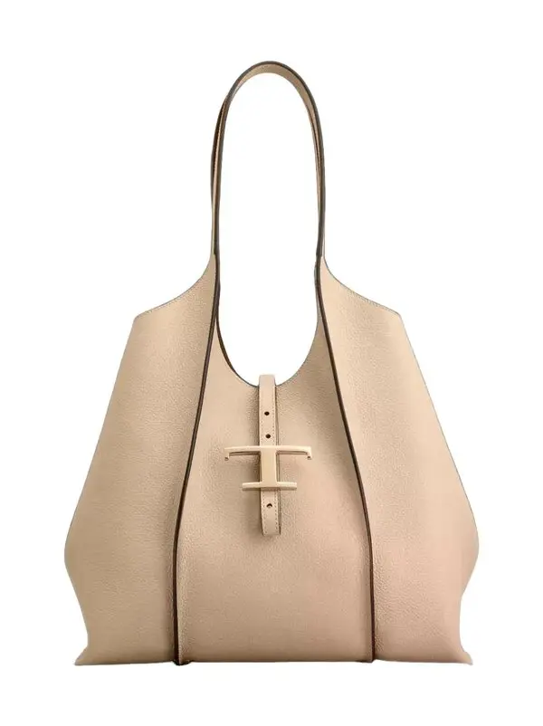 TOD'S Timeless Leather Tote Bag - Neutrals