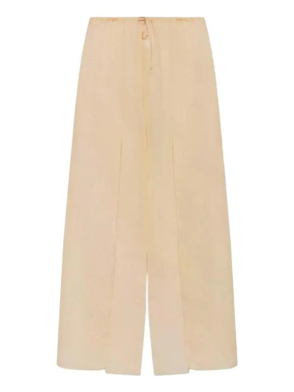 Balmain Silk Monogram Beach Trousers - Neutrals