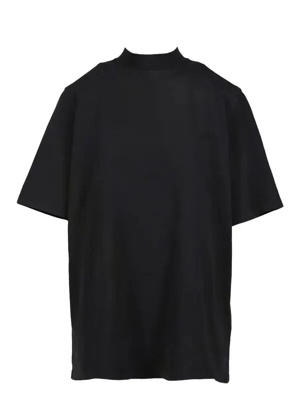 Attico Logo Embroidered Mock Neck T-shirt - Black