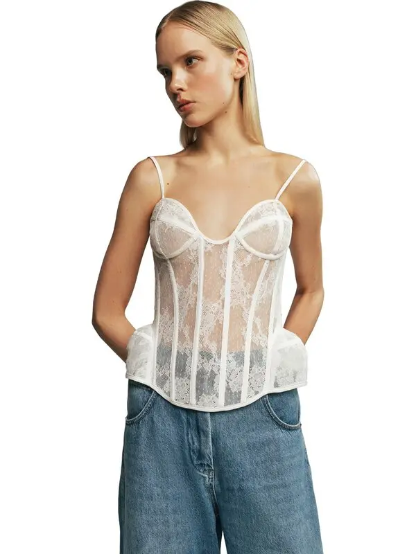 Bardot Francesca Lace Bustier - Ivory