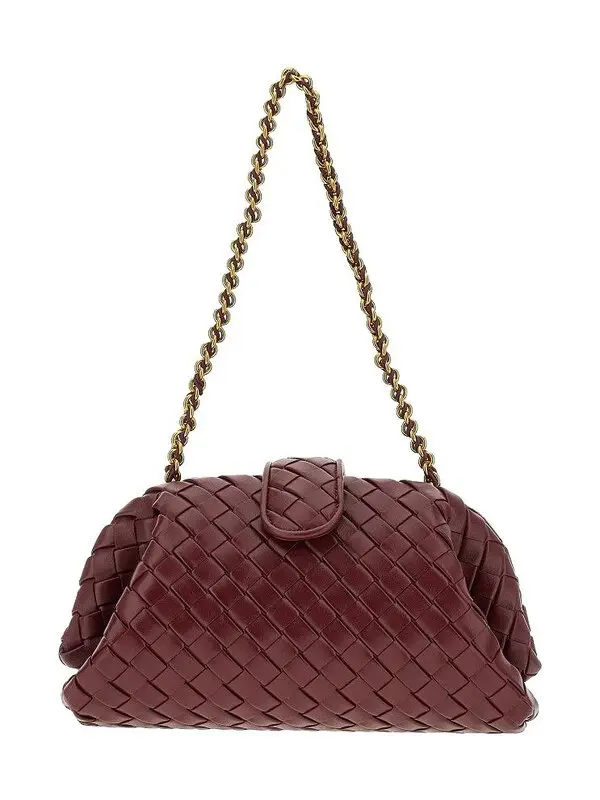 Bottega Veneta Lauren 1980 Clutch With Chain - Red