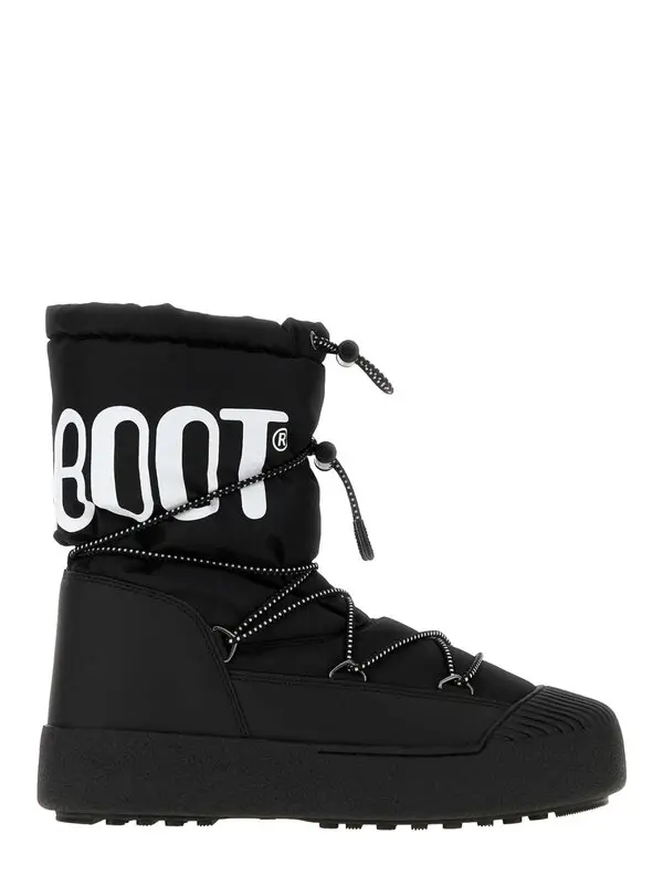 Moon Boot Fabric And Rubber Ankle Boots - Black
