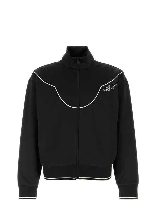 Amiri Tech Fabric Sweatshirt With Embroidered Detailing - Black