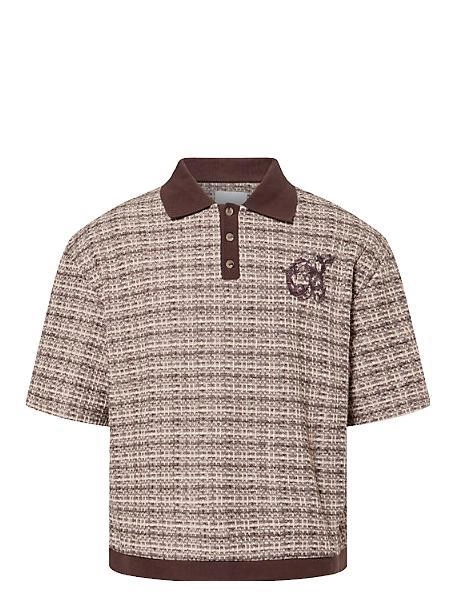ONLY THE BLIND Como Logo-embroidered Knitted Polo Shirt - Brown