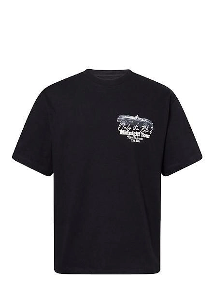 ONLY THE BLIND Midnight Tour Print Cotton T-shirt - Black