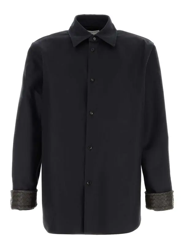 Bottega Veneta Gabardine Oversize Shirt - Black