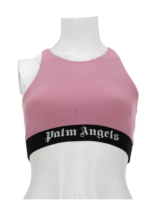 Palm Angels Cropped Halterneck Top - Pink