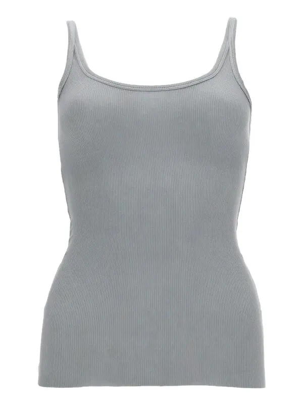 MSGM Ribbed Stretch-knit Camisole - Grey