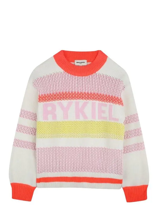 Sonia Rykiel Paris Striped Cotton Pullover Sweater - Multicolour