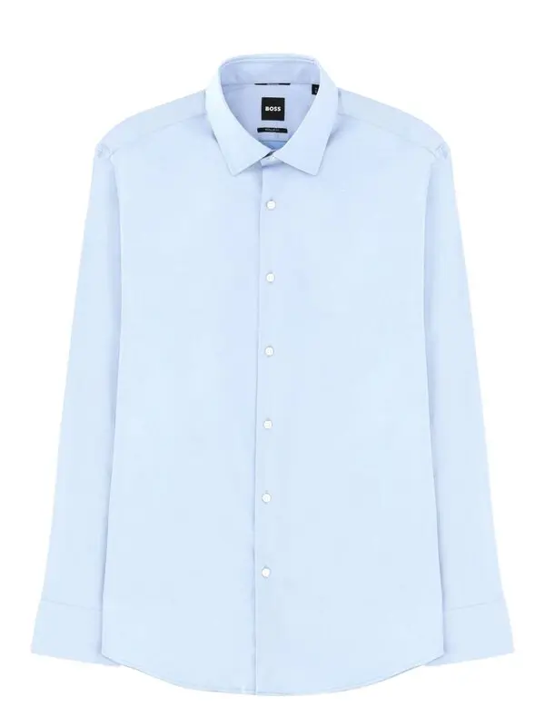 BOSS Stylish Leather Shirt - Azure