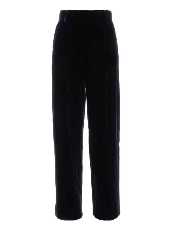 Giorgio Armani Velvet Tailored Trousers - Blue