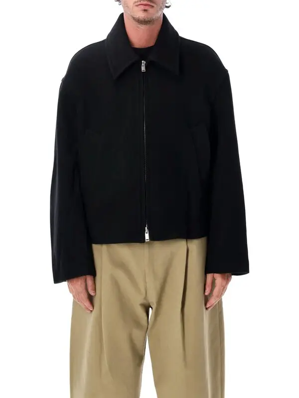 Studio Nicholson Wool Cashmere Zip-front Jacket - Nero