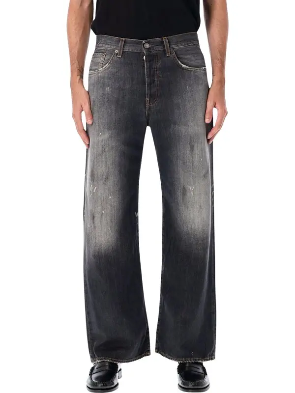 Acne Studios Relaxed Fit Wide-leg Jeans - Nero