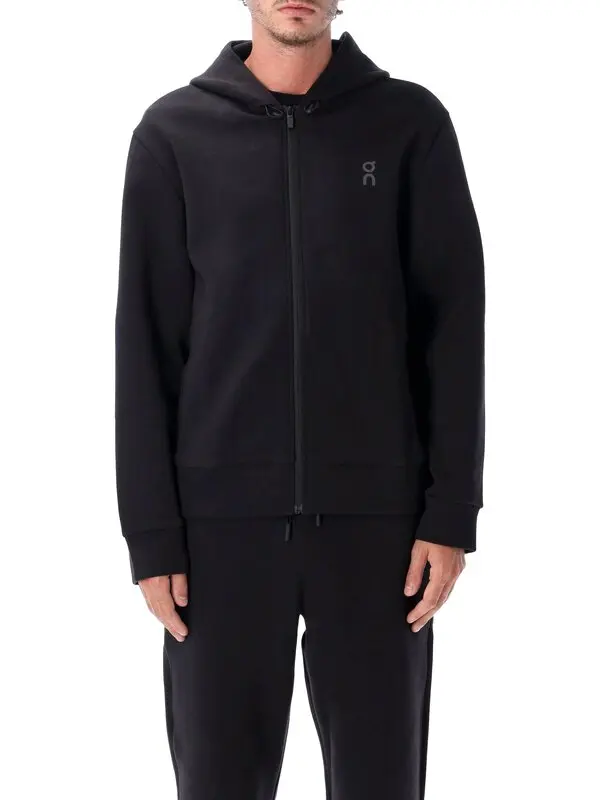 On Full Zip Hooded Sweatshirt - Nero