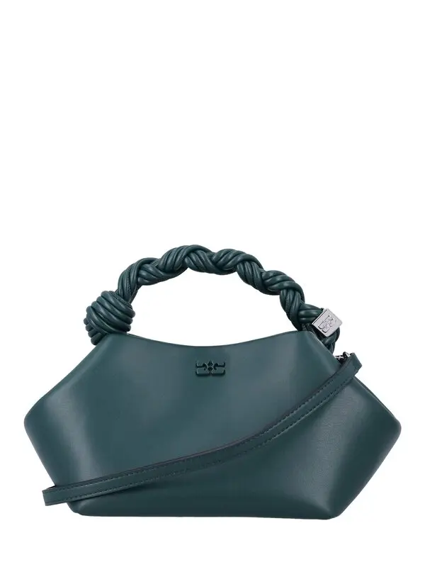 GANNI Braided Handle Shoulder Bag - Verde