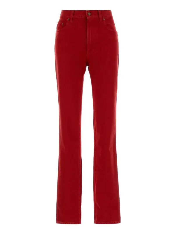 Chloé Cotton Denim Jeans - Red