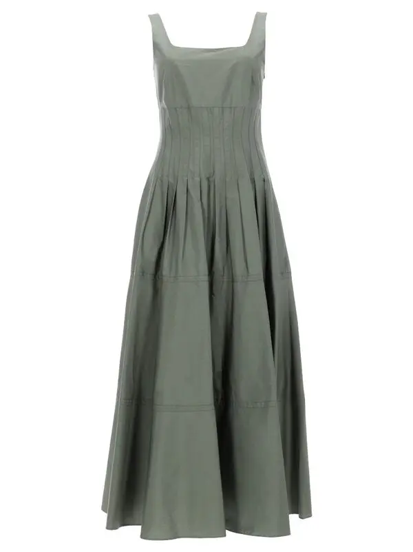 Max Mara Cotton Midi Gown - Green