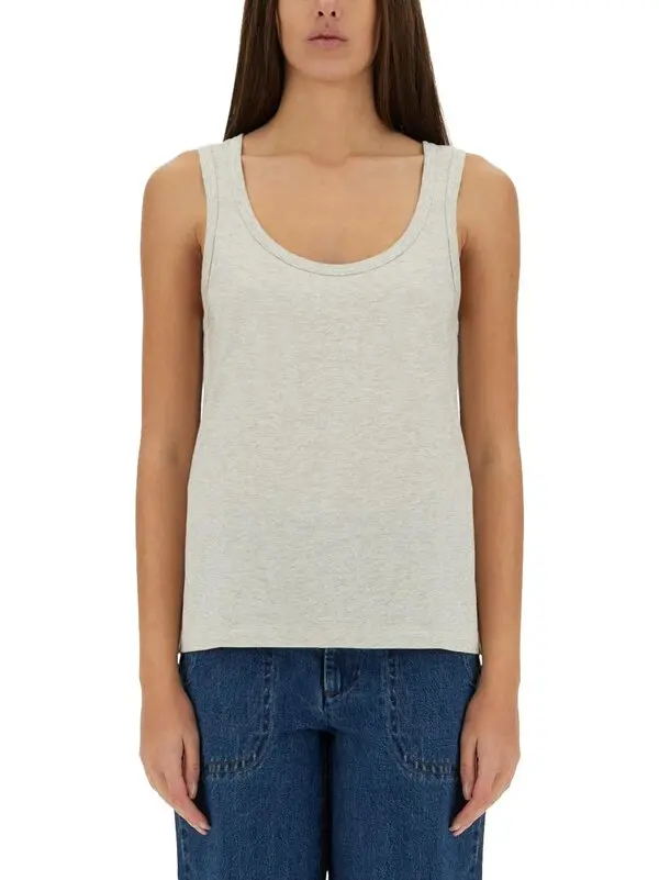 A.p.c. Cotton Logo Tank Top - Grey