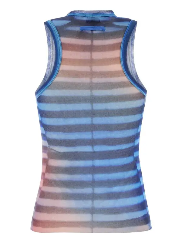 JEAN PAUL GAULTIER Printed Tulle Tank Top - Multicolor